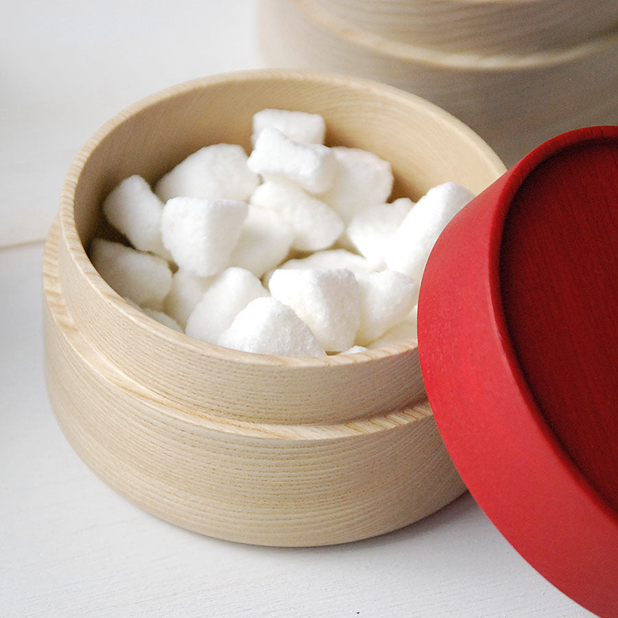 Hako wood container - Soji Collection - Small Red – MONOSQUARE
